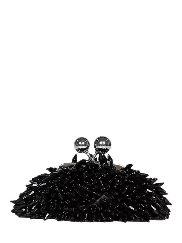 Max Mara Gemstone-embellishment Clutch Bag - Black