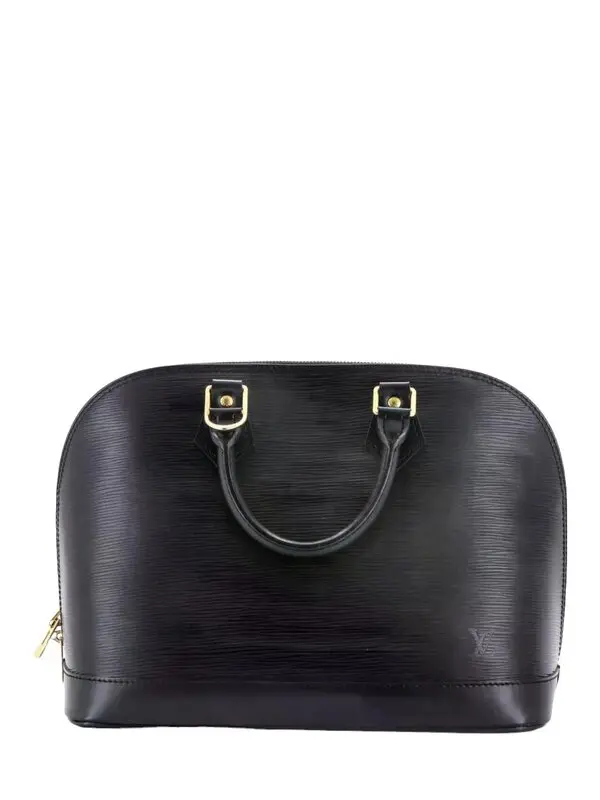 LOUIS VUITTON Epi Leather Alma Pm Satchel - Black