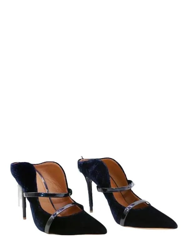 MALONE SOULIERS Maureen Wavy-topline Mules - Blue