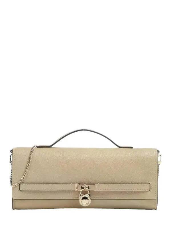 Michael Kors Hamilton Moderne Medium Leather Convertible Clutch - Neutrals