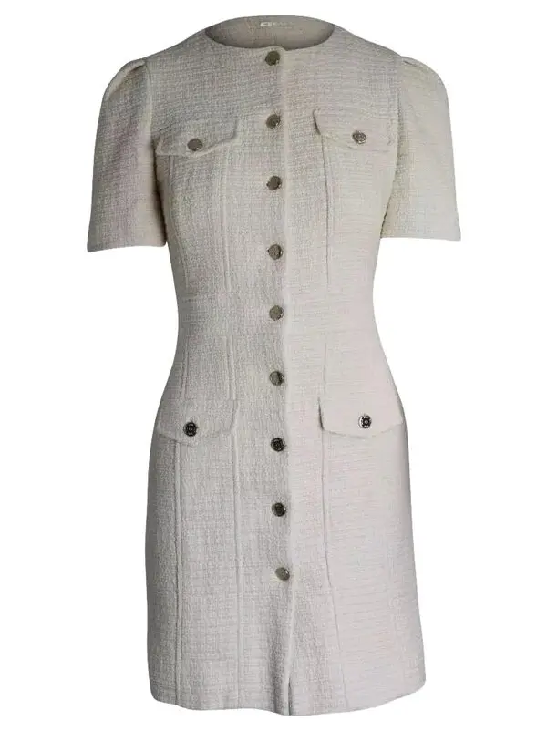 Maje Rillio Bouclé Dress - Neutrals