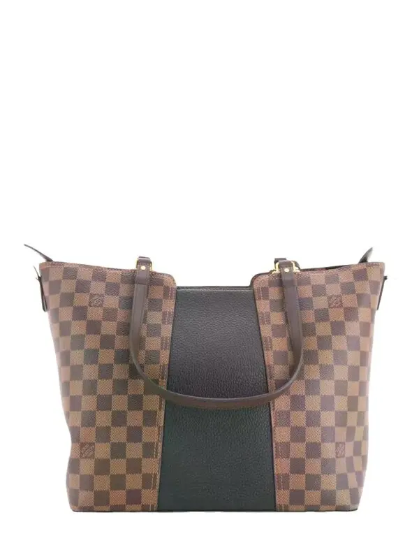 LOUIS VUITTON Damier Leather Shoulder Bag - Black