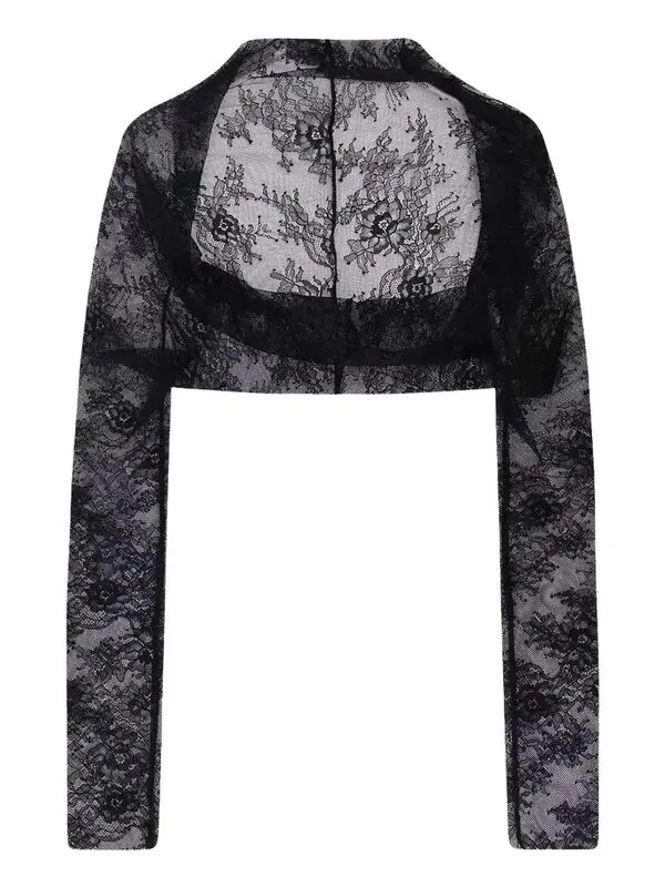 Alberta Ferretti Lace Bolero Blouse - Black