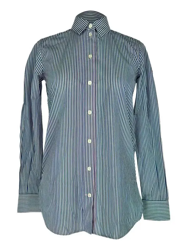 Celine Classic Striped Cotton Shirt - Blue