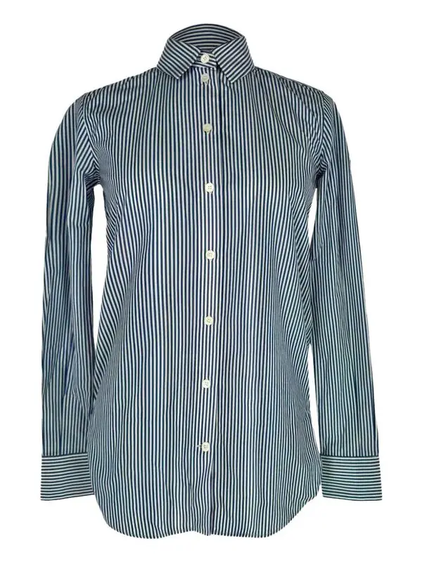 Celine Classic Striped Cotton Shirt - Blue