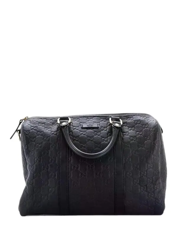 Gucci Joy Boston Bag Guccissima Leather Medium Handbag - Black