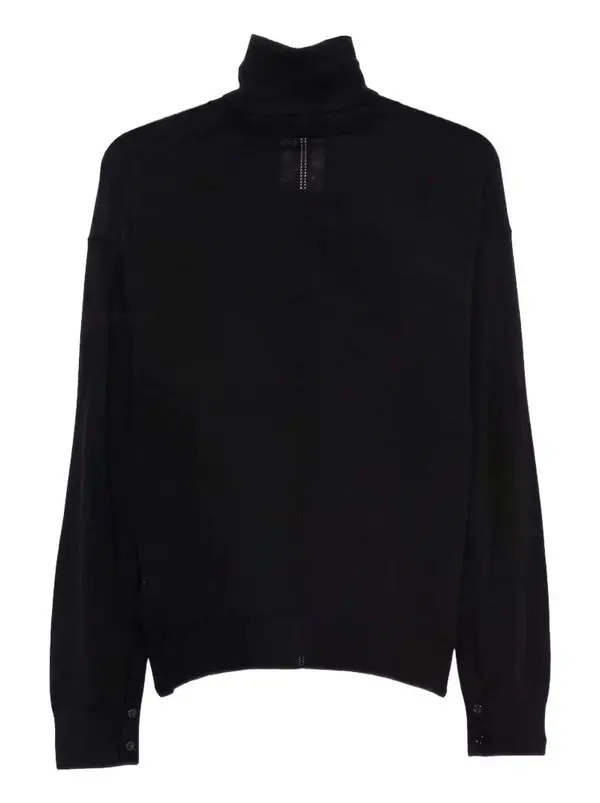 SEMICOUTURE Wool Roll Neck Sweater - Black