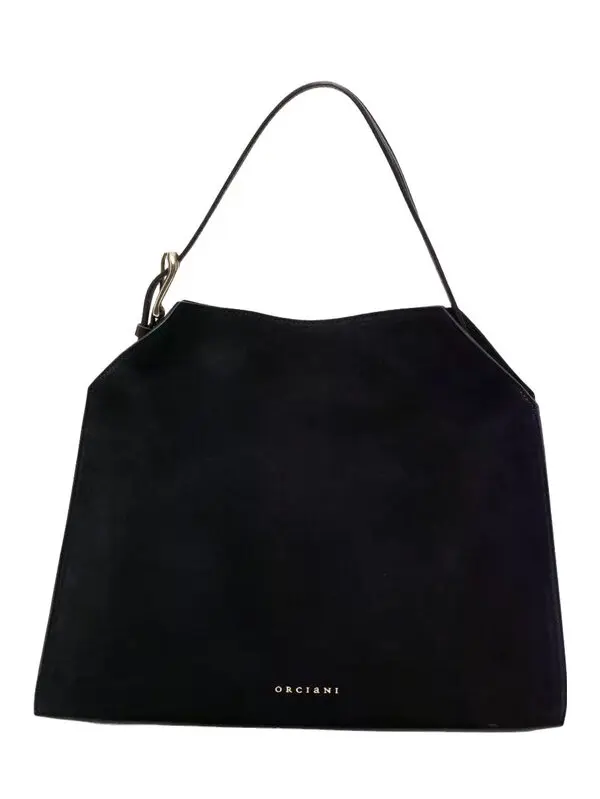 Orciani Logo Plaque Tote Bag - Black