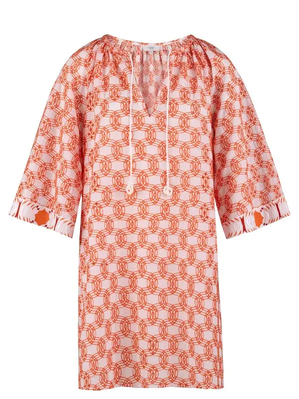 KARMA ON THE ROCKS Broderie Anglaise Cotton Mini Dress - Red