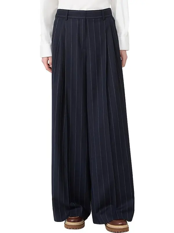 Max Mara Wkdnebbie Wool Stretch Pants - Navy
