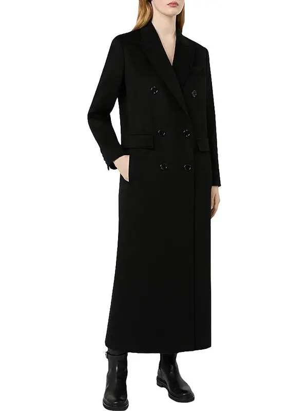 Max Mara Msteffige Wool Coat - Black