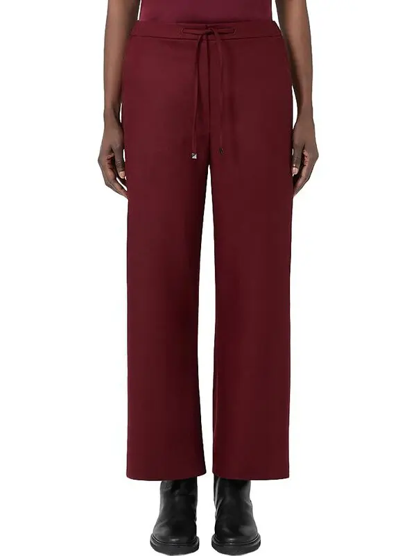 Max Mara Smmfloria Wool Blend Tailored Pants - Bordeaux