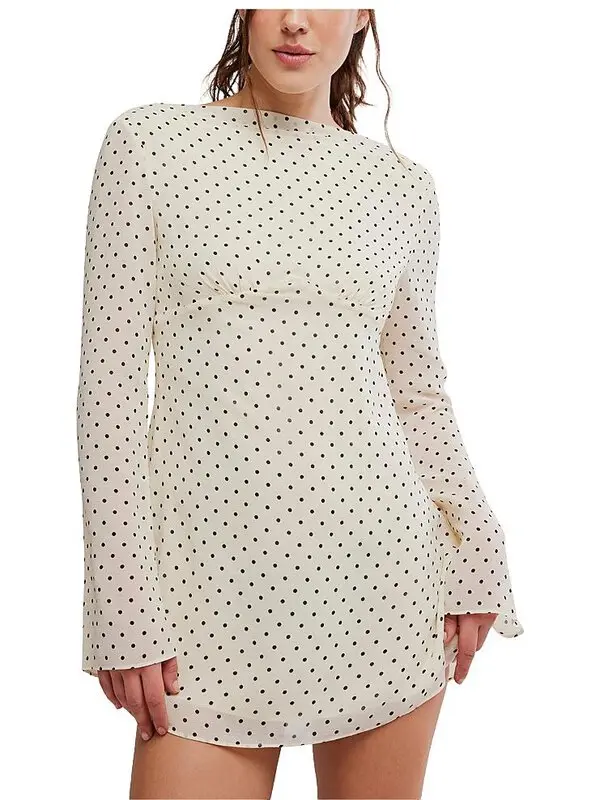 Free People Jolie Printed Mini Dress - Dot Mix