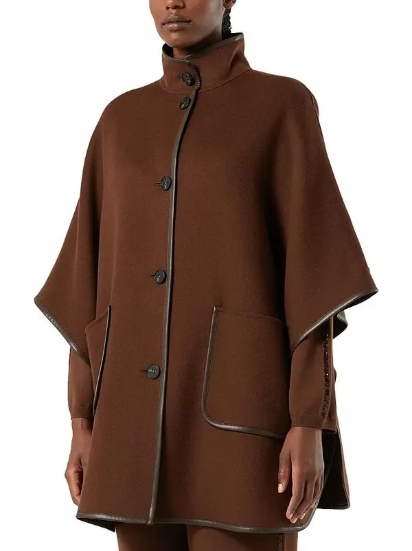 Marina Rinaldi Mrsbaita Cape Jacket - Biscuit