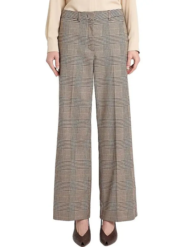 Marella Mllcanapa Glen Plaid Pants - Chocolate