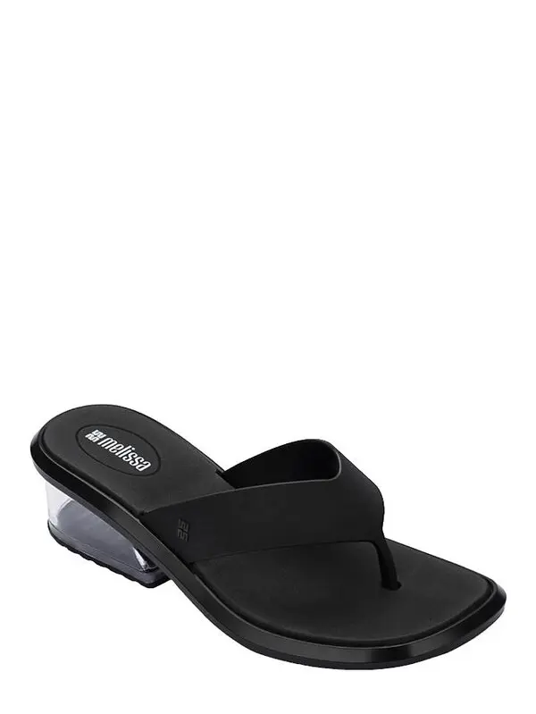 Melissa Margot Heeled Thong Sandals - Black
