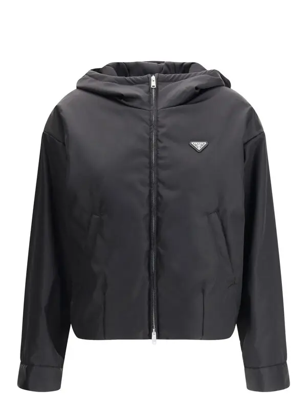 Prada Re-nylon Hooded Jacket - Black