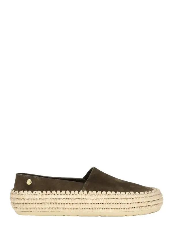 Loewe Rio Suede And Raffia Espadrilles - Brown