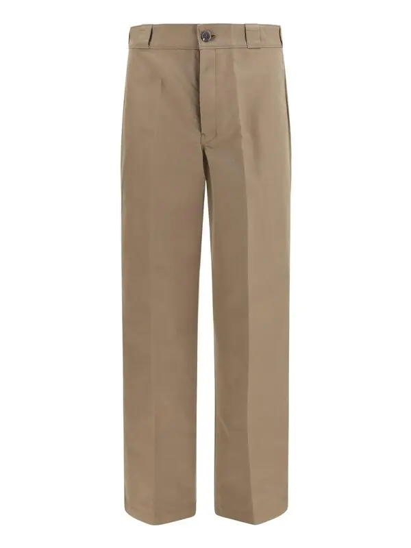 Prada Technical Wide-leg Pants In Canvas - Brown