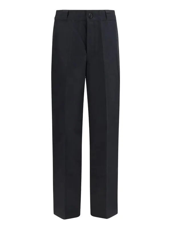 Prada Technical Wide-leg Canvas Trousers - Black