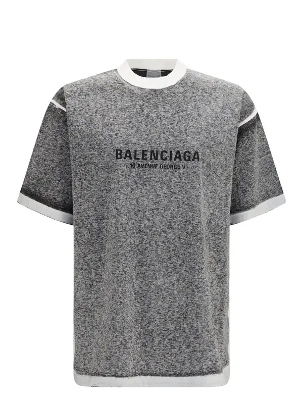 Balenciaga Overized Mélange T-hirt - Grey