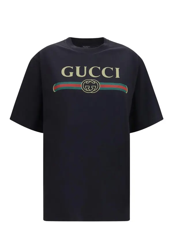 Gucci Cotton And Silk Jersey T-shirt - Black