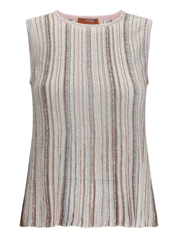 Missoni Sleeveless Ribbed Sequin Top - Multicolour