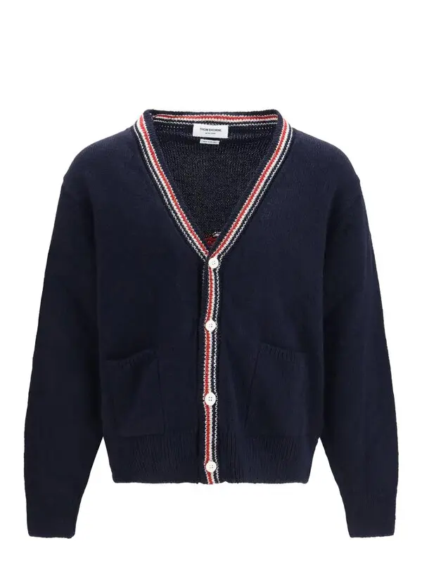 Thom Browne Hector Donegal Yarn Cardigan - Blue