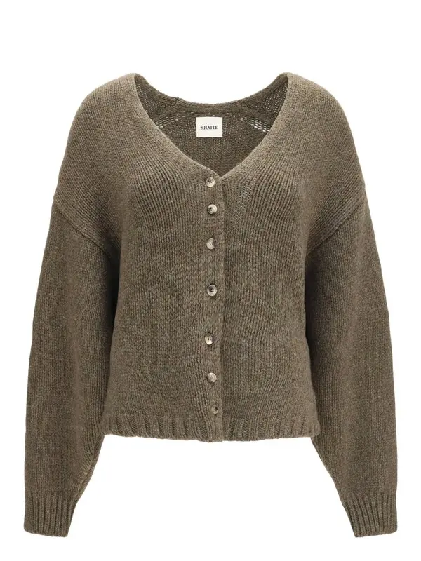 Khaite Axel V-neck Cashmere Cardigan - Green