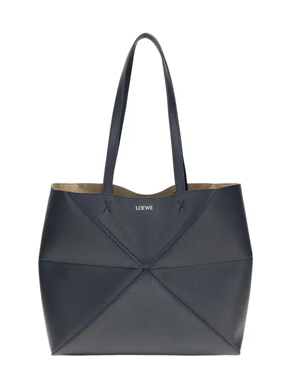 Loewe Medium Puzzle Fold Tote Bag - Blue