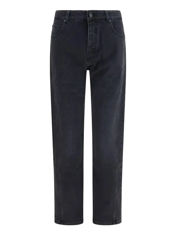 Balmain Straight-leg Denim Jeans - Black