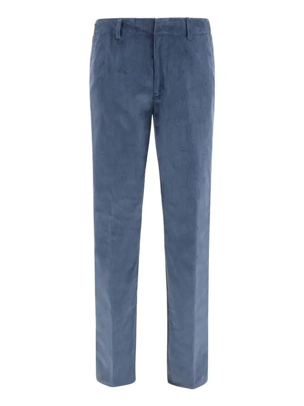 Etro Roma Stretch Cotton Corduroy Pants - Blue