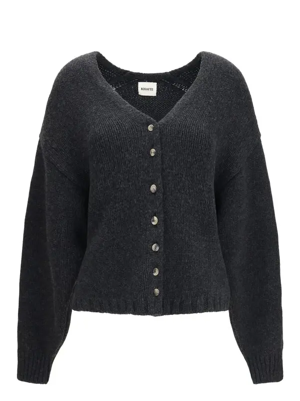 Khaite Axel V-neck Cardigan Feale - Grey