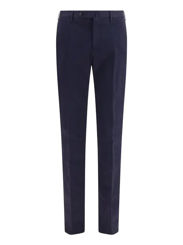 PT TORINO Cotton Tailored Trousers - Blue