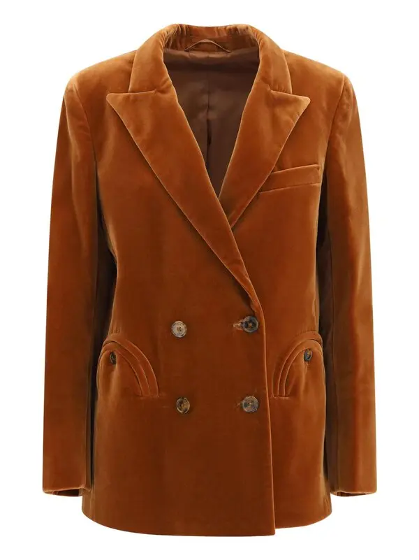 BLAZÉ MILANO Jealousy Everynight Velvet Blazer - Brown