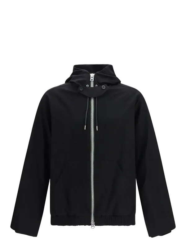 Sacai Hooded Flannel Jacket - Black
