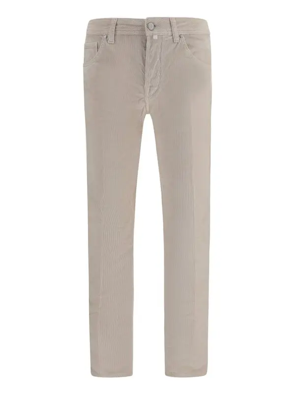 Jacob Cohen Straight-leg Corduroy Trousers - Beige