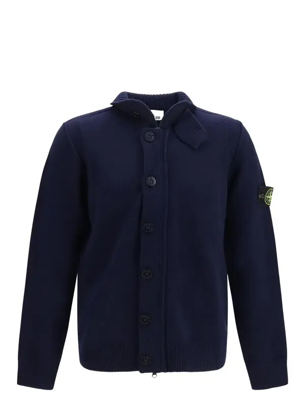 Stone Island Crewneck Sweater With Logo Patch Ale - Blue