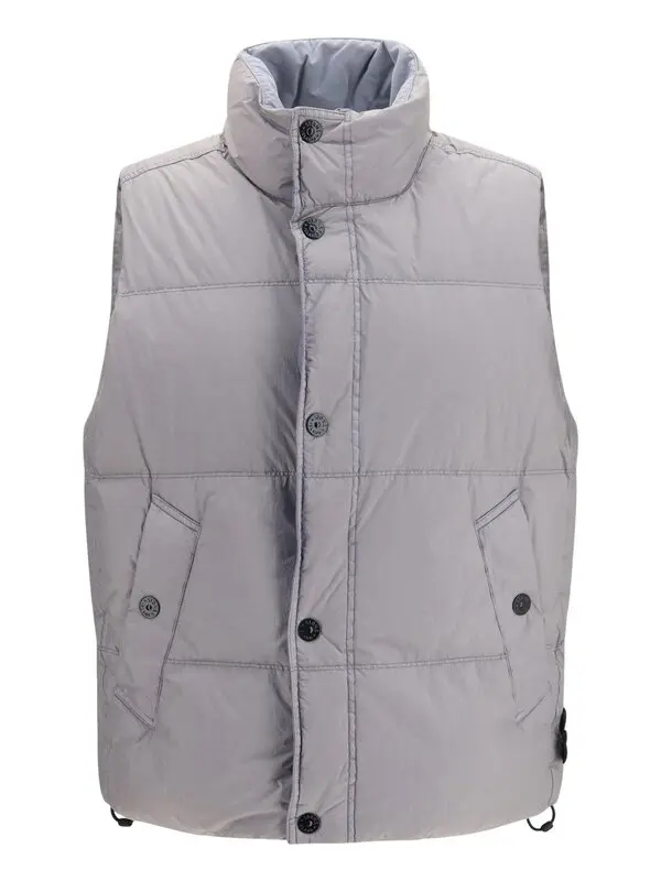 Stone Island Crinkle Reps Ny Padded Vest - Grey