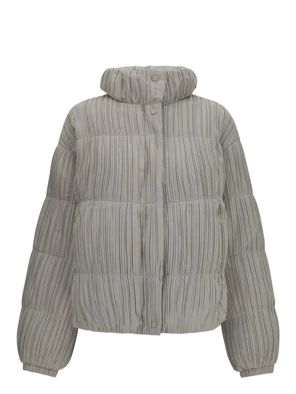 GONGDID DESIGN Reversible High-neck Puffer Jacket - Grey