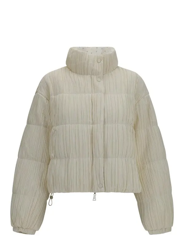 GONGDID DESIGN Reversible High-neck Puffer Jacket - Cream