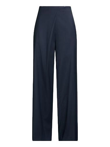 Sandro Wide-leg Pants With Wrap Effect - Blue