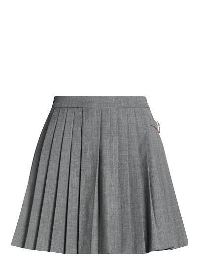 Sandro Wool Blend Pleated Skirt Shorts - Grey