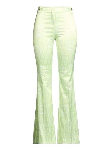 BABYLON Lime Polyamide Flared Pants - Green