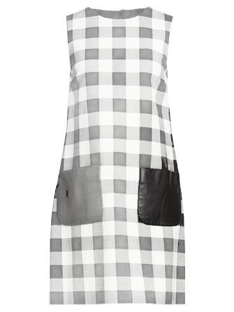 Dolce & Gabbana Cotton And Lambskin Mini Dress - Black