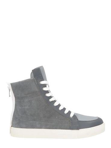 KRIS VAN ASSCHE Leather High-top Sneakers - Grey