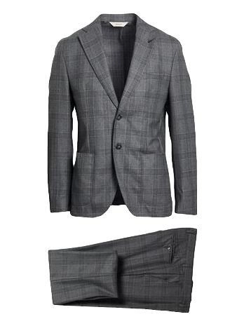 PAOLONI Suit Size Virgin Wool, Elastane - Grey