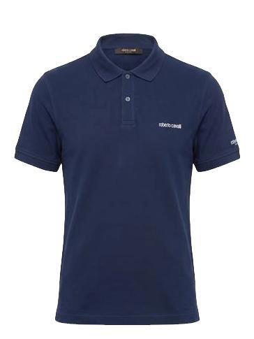 Roberto Cavalli Polo Shirt Size Cotton - Navy