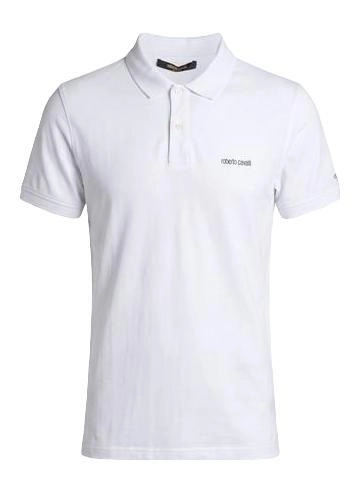 Roberto Cavalli Polo Shirt Size Cotton - White