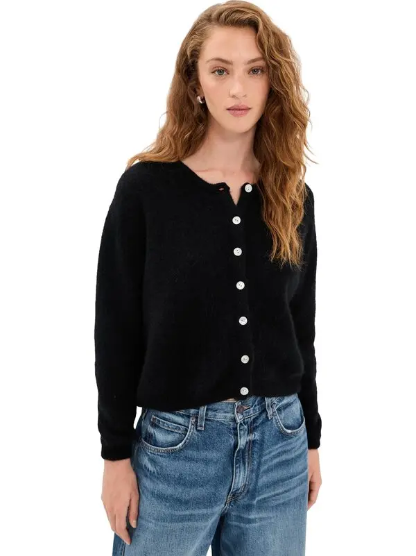 American Vintage Vitow Alpaca Blend Cardigan - Noir